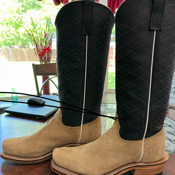 Olathe Boot Co. | Shoes | Brand New Olathe Boot Co Black And Tan Heeled ...